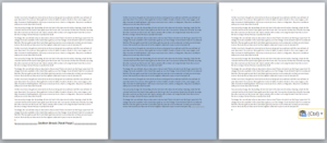 Change the background color of a single page in Word