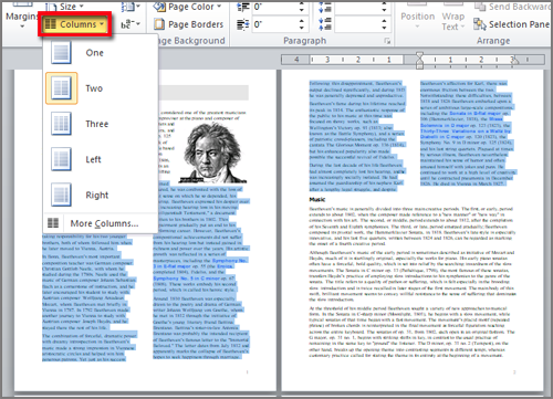 Create newspaper style columns in Microsoft Word Create newspaper style columns in Microsoft Word