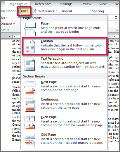 Create newspaper style columns in Microsoft Word Create newspaper style columns in Microsoft Word